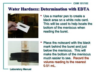 Water hardness edta | PPT