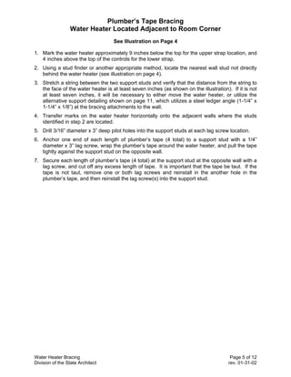 Water Heater Guidelines State Architect | PDF