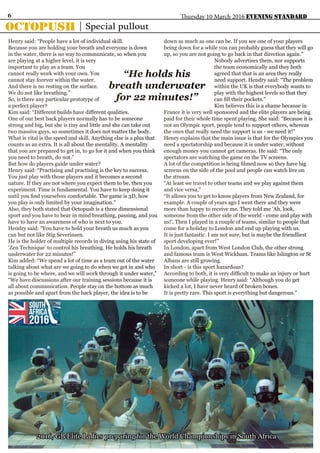 What on earth is "Octopush" ? | PDF | Sports Equipment | Sports