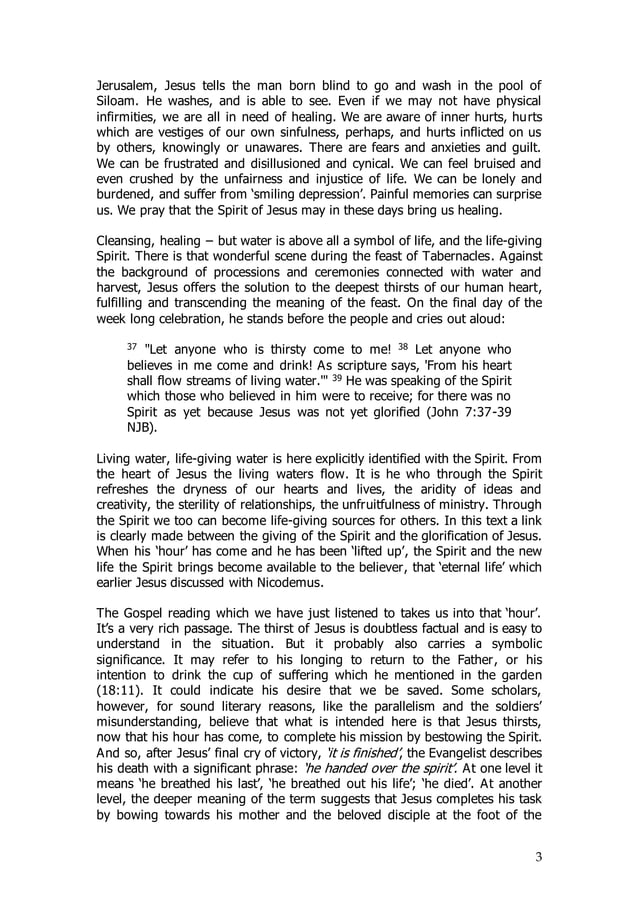 Water homily | PDF