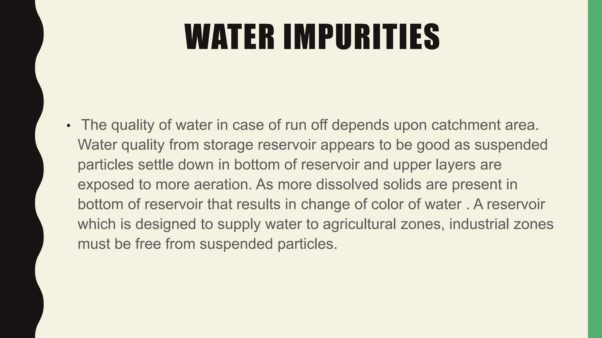 Water impurities, bilological, chemical, physical | PPTX