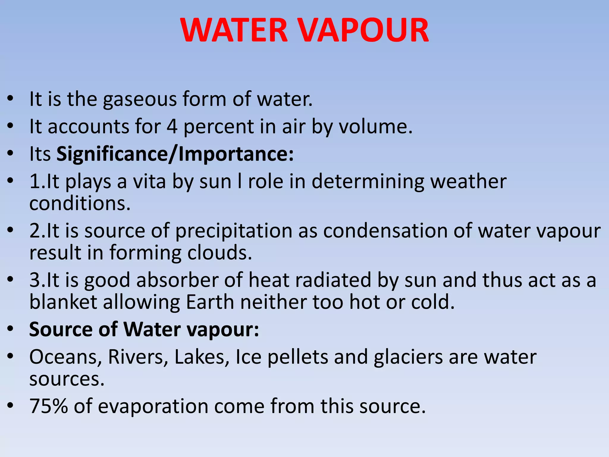 WATER IN ATMOSPHERE | PPTX