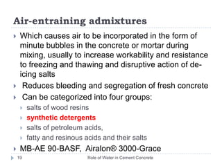 Water in concrete | PPTX