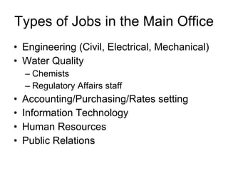 Water Industry Jobs | PPT