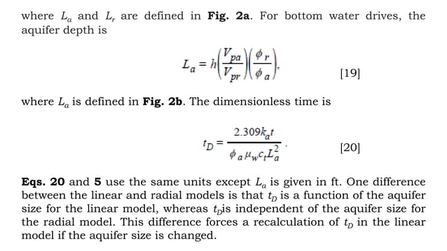 Water influx VEH Model.pptx | Geology | Science
