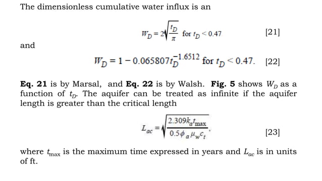 Water influx VEH Model.pptx | Geology | Science