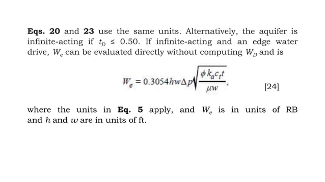 Water influx VEH Model.pptx | Geology | Science