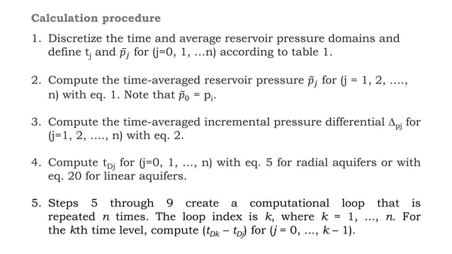 Water influx VEH Model.pptx | Geology | Science