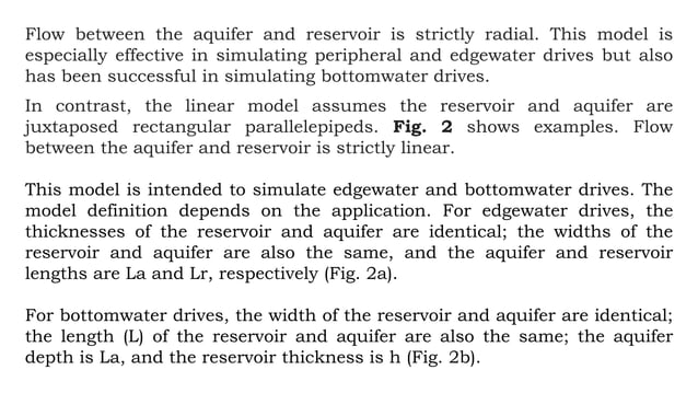 Water influx VEH Model.pptx | Geology | Science