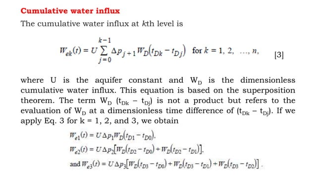Water influx VEH Model.pptx | Geology | Science