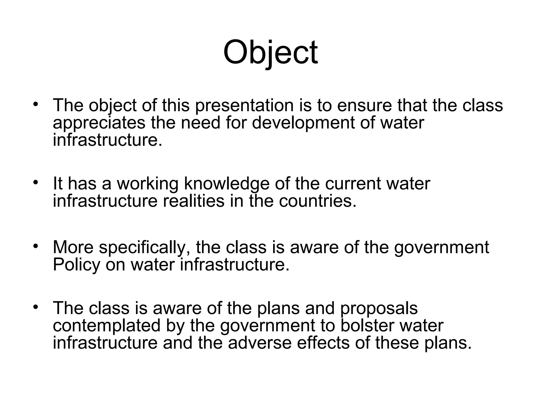 Water infrastructure in india | PPT