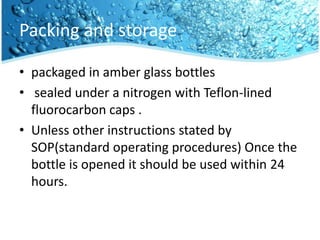 Water in hplc 2007 | PPTX | Chemistry | Science