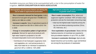 Water in indian infrastructure | PPTX