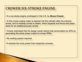 Water inject six stroke engine | PPT
