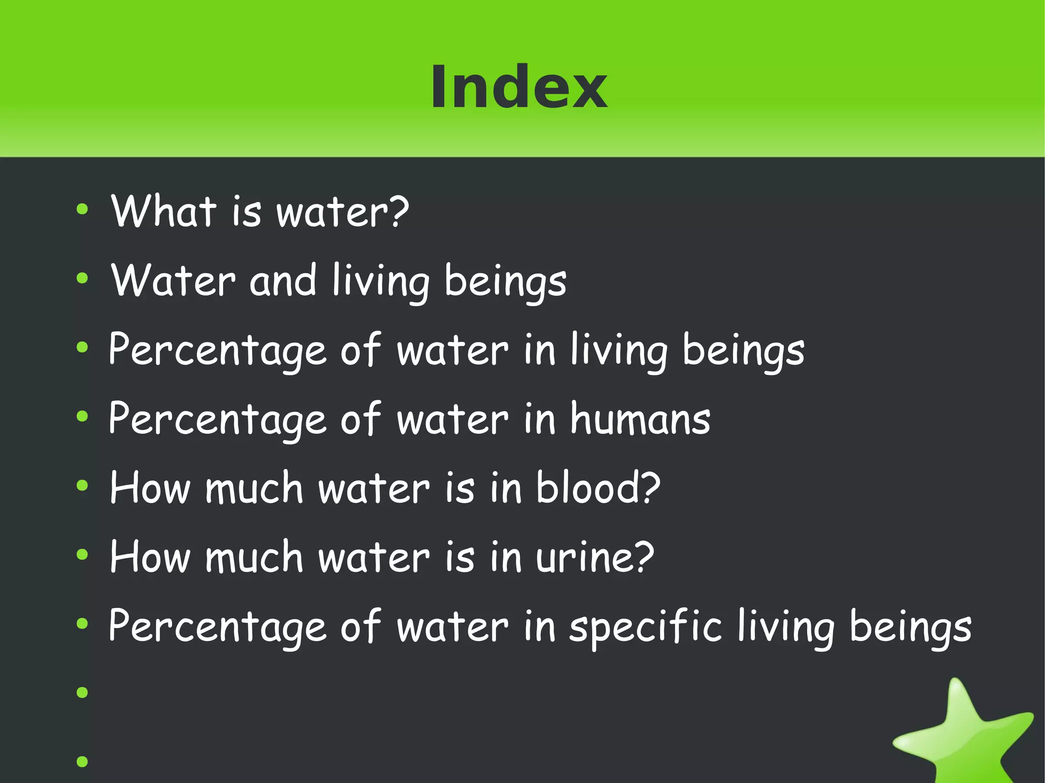 Water in living beings | PPT