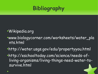 Water in living beings | PPT