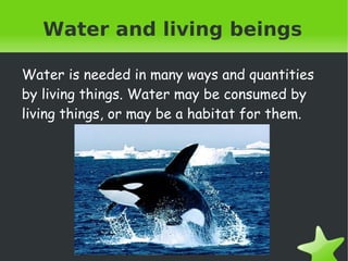 Water in living beings | PPT