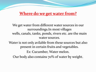 Water in our life | PPTX