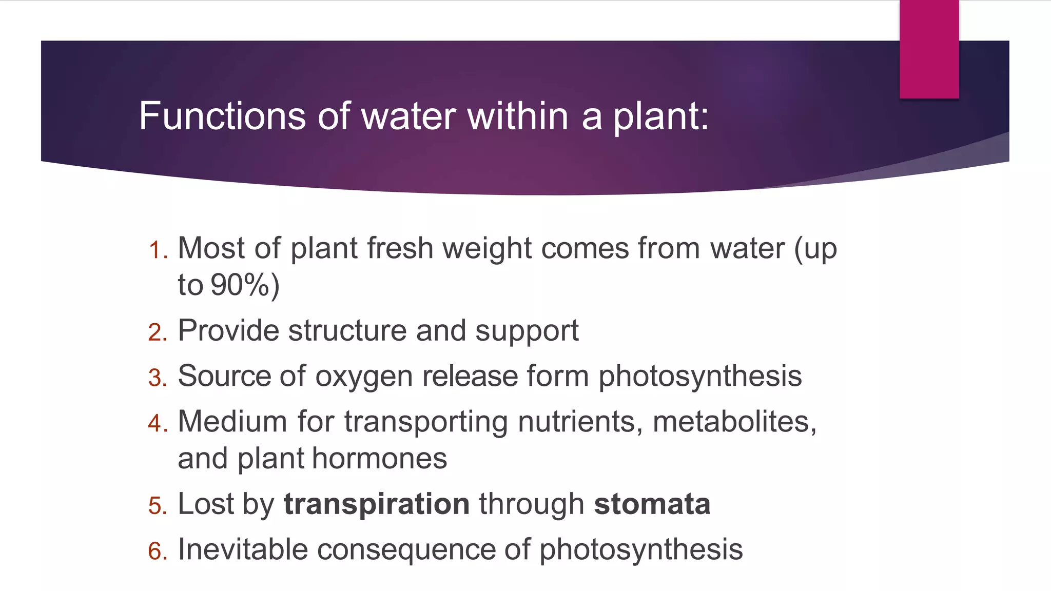 Water in soil plant atmospheric continuum(spac) | PPTX