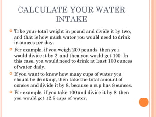 Water intake | PPT