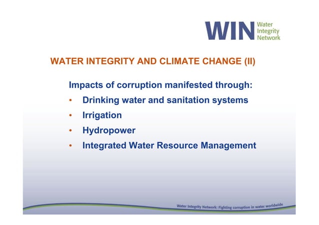 Water Integrity, Gender Equity and Climate Change | PPT