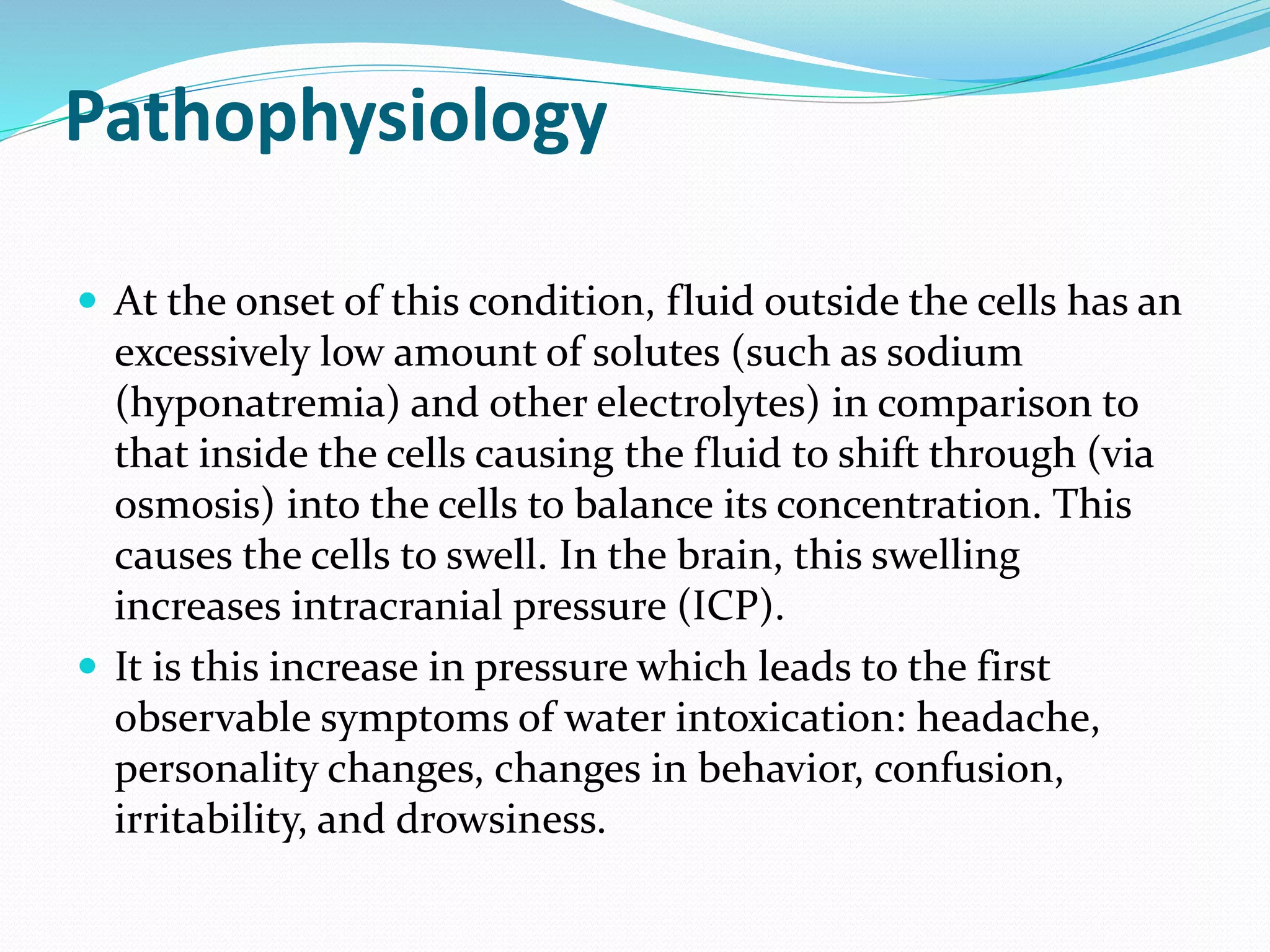 Water intoxication | PPTX