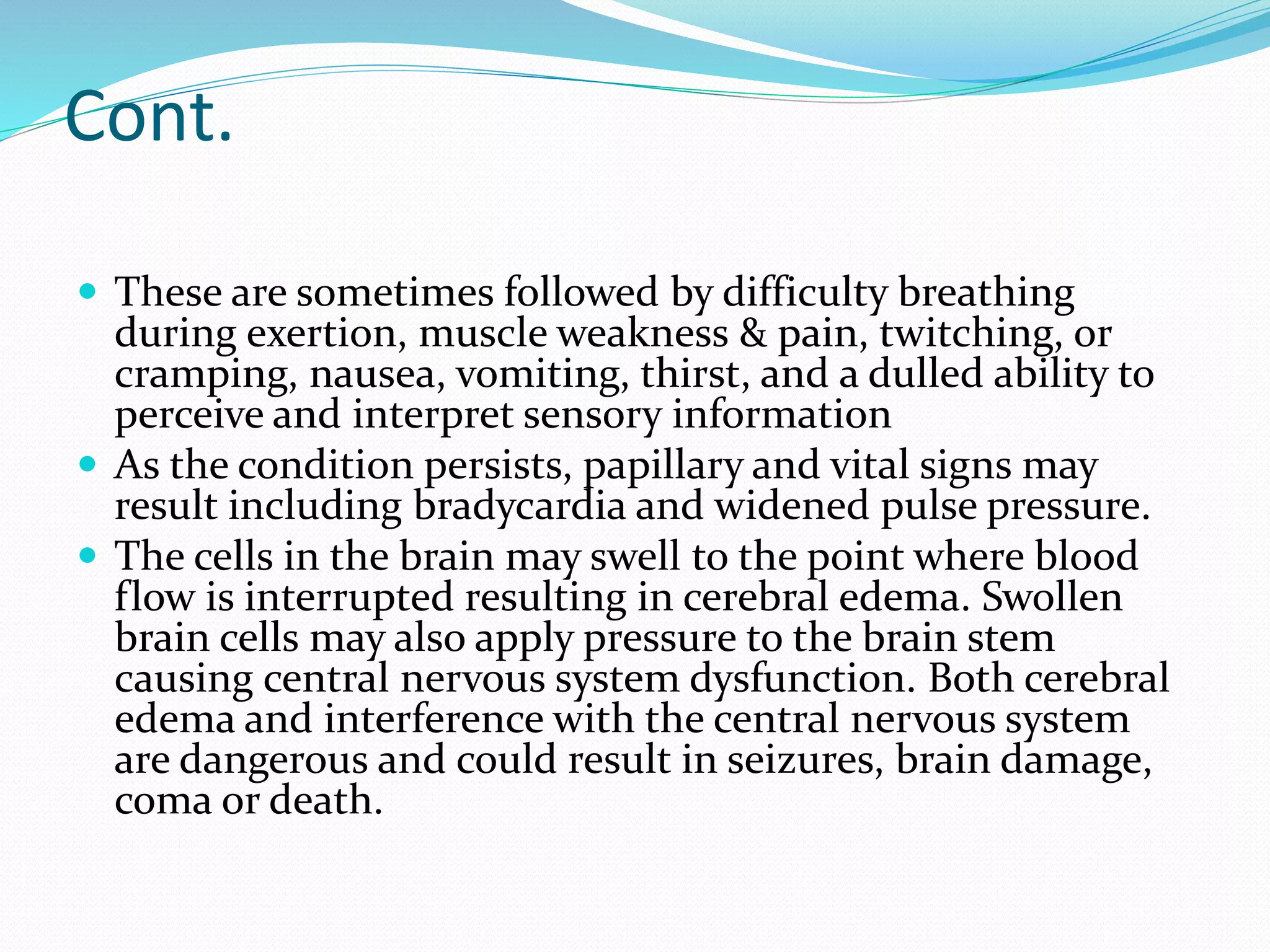 Water intoxication | PPTX