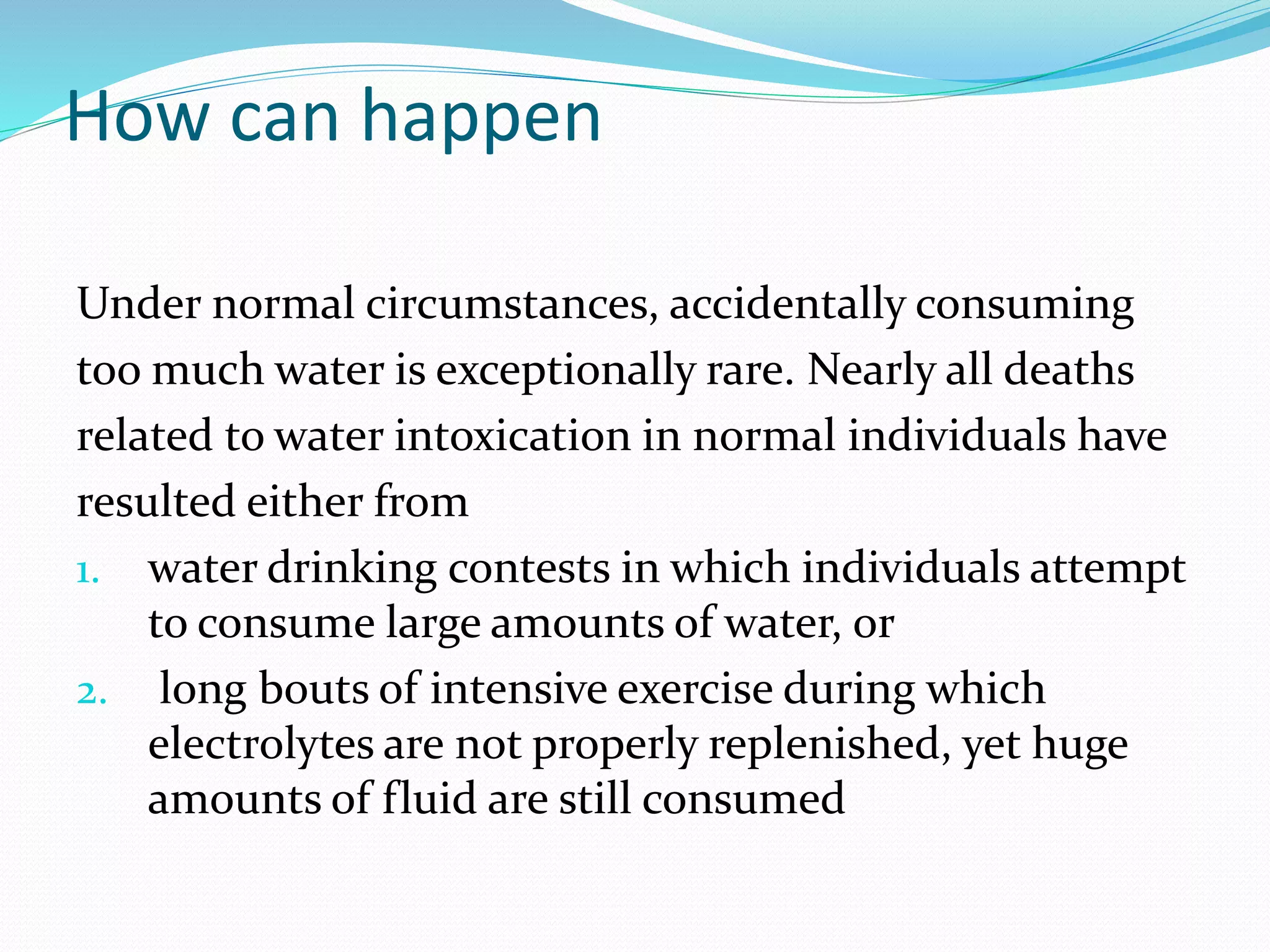 Water intoxication | PPTX