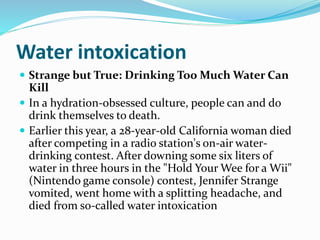 Water intoxication | PPTX