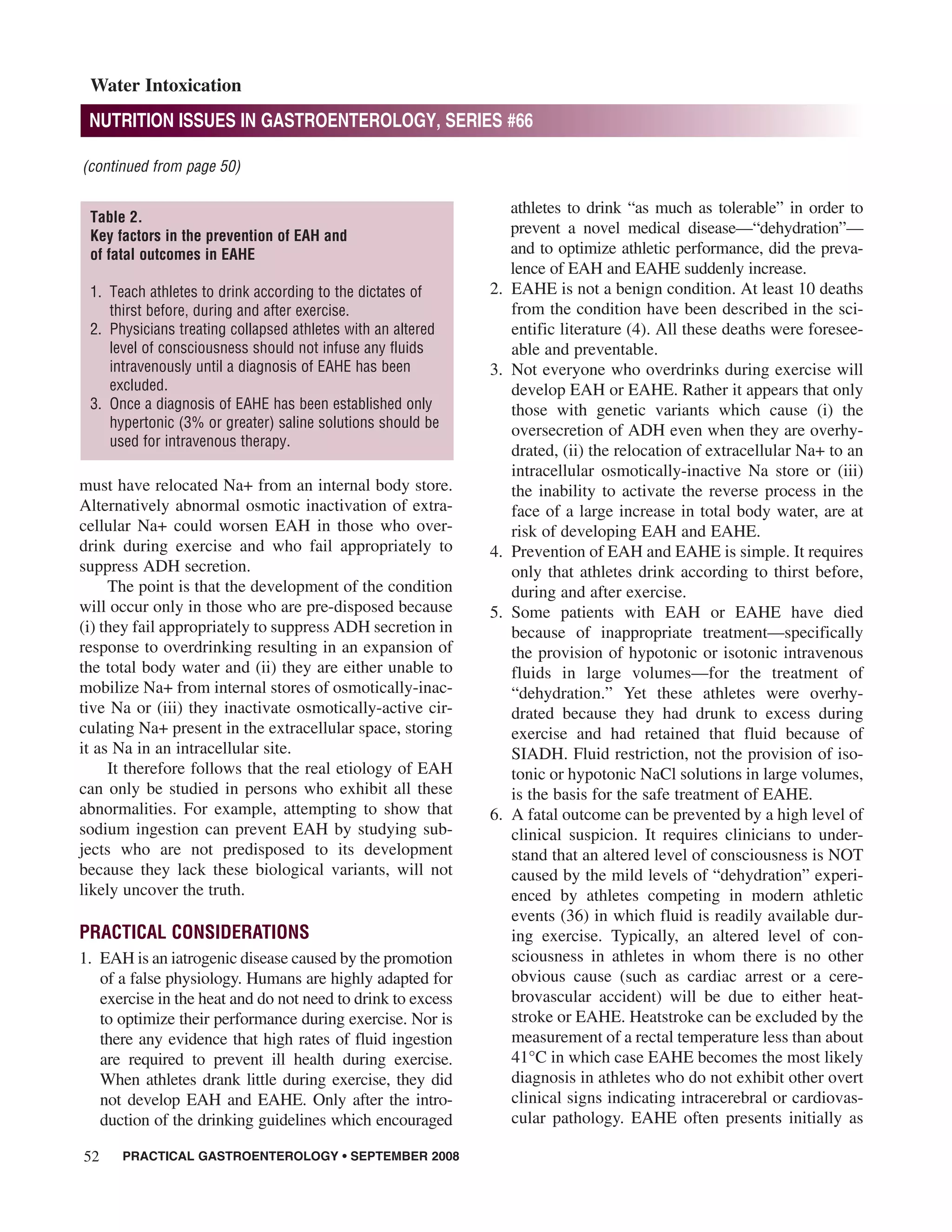 Water intoxication | PDF