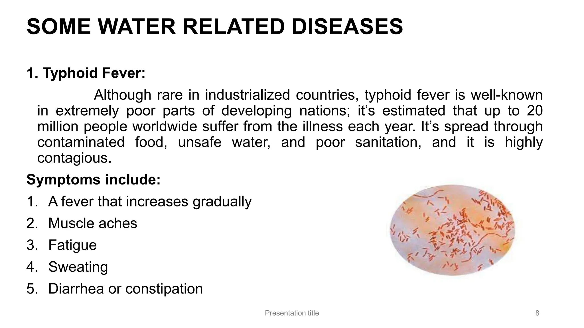 Waterborne disease with symptoms and prevention | PPTX