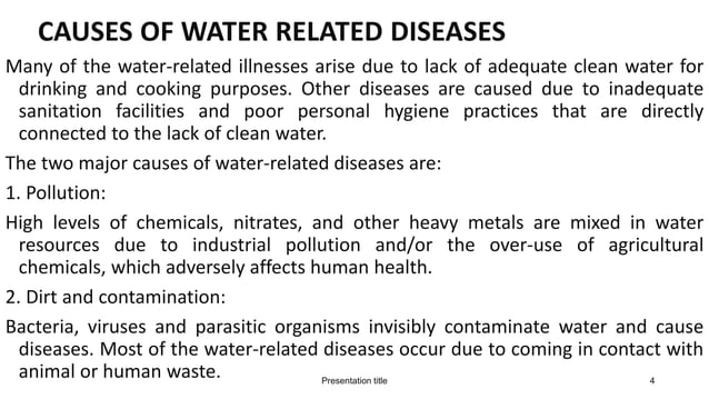 Waterborne disease with symptoms and prevention | PPTX