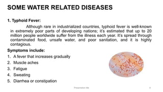 Waterborne disease with symptoms and prevention | PPTX
