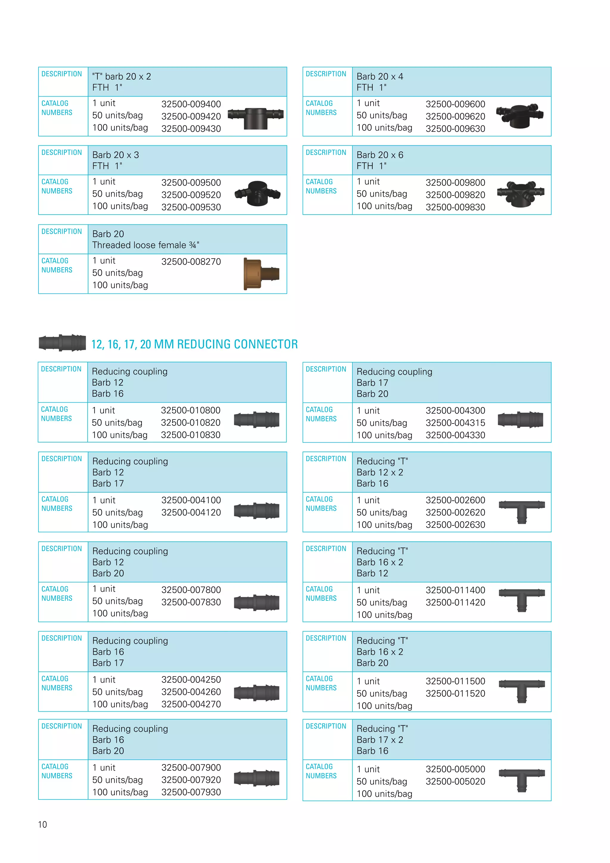Water Irrigation Connectors, Tubing Connectors, Drip System Connectors ...