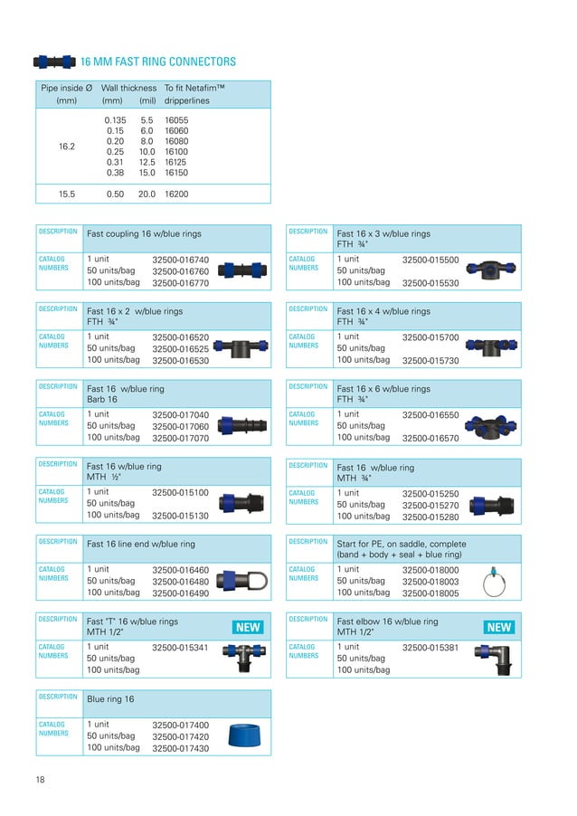 Water Irrigation Connectors, Tubing Connectors, Drip System Connectors ...