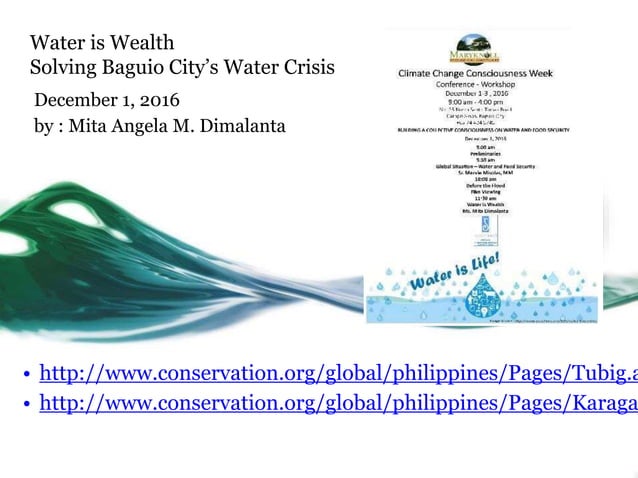 Water is Wealth - Solving Baguio City's Water Crisis | PPT