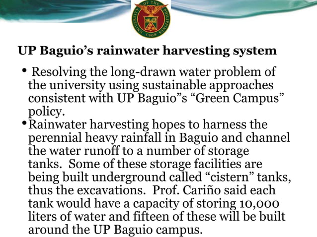 Water is Wealth - Solving Baguio City's Water Crisis | PPT