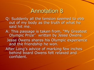 My Greatest Olympic Prize-Jesse Owens | PPT