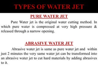 Water jet cutting | PPTX
