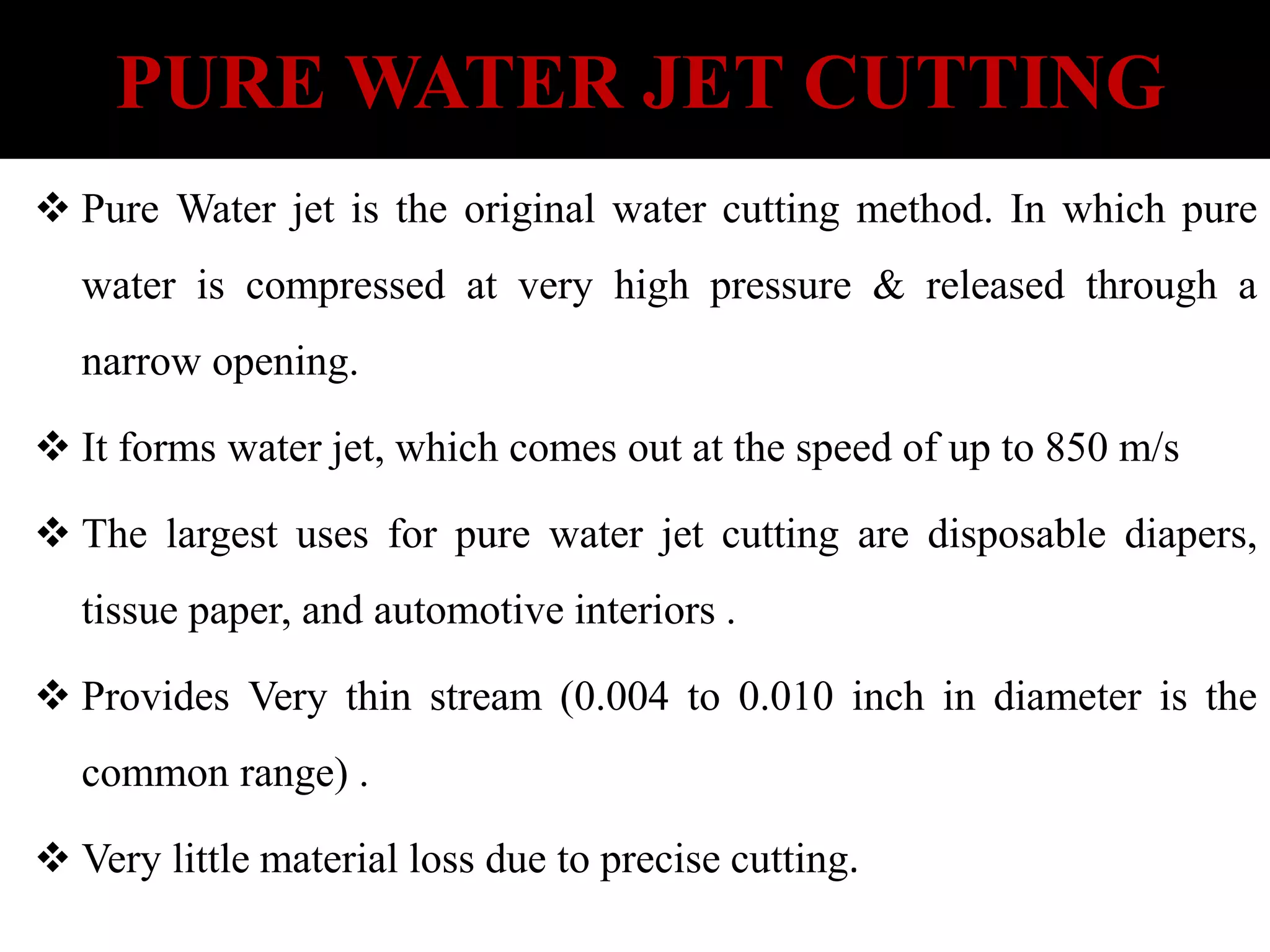 water jet cutting machine | PPTX