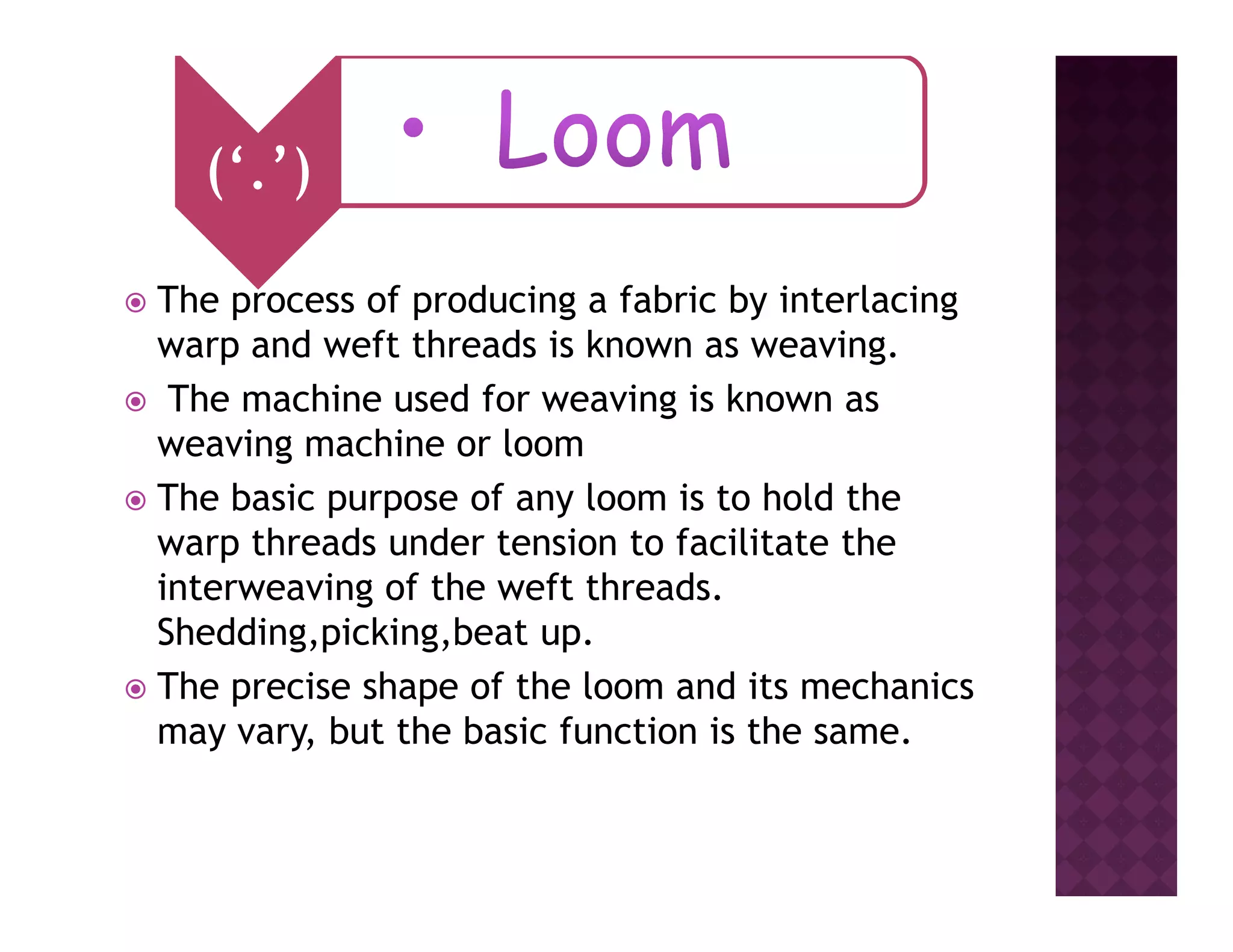 Water Jet loom | PDF