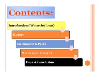 Water Jet loom | PDF