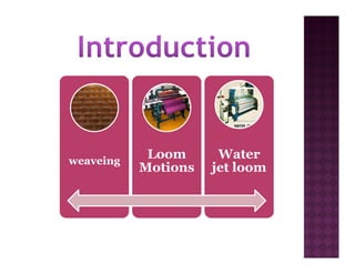 Water Jet loom | PDF