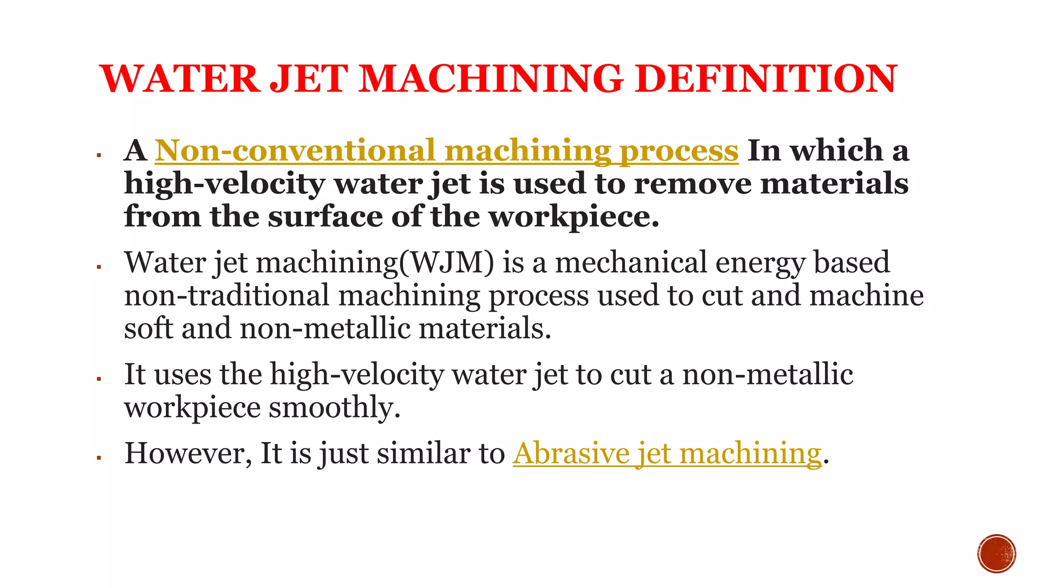 Water jet machining | PDF