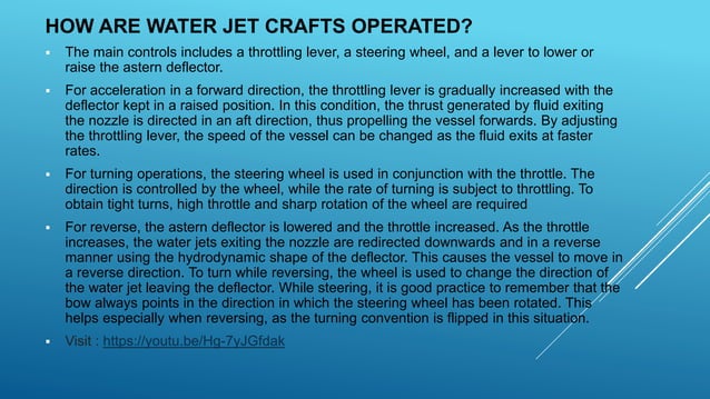 Water jet propulsion system | PPTX | Sailing | Sports
