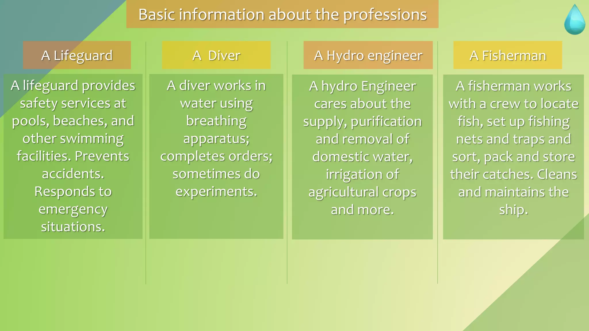 Water jobs compilationbulgarianstudents (1) | PPTX