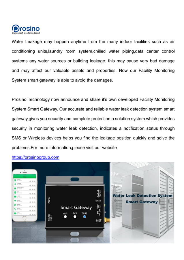 Water leak detection system smart gateway | PDF