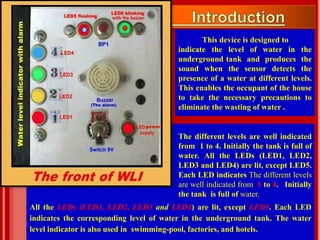Water level indicator with alarm for underground tank | PPTX