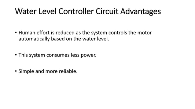 Water level controller using 8051 microcontroller | PPTX