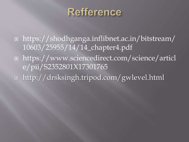 GROUNDWATER LEVEL FLUCTUATION | PPTX | Geography | Science